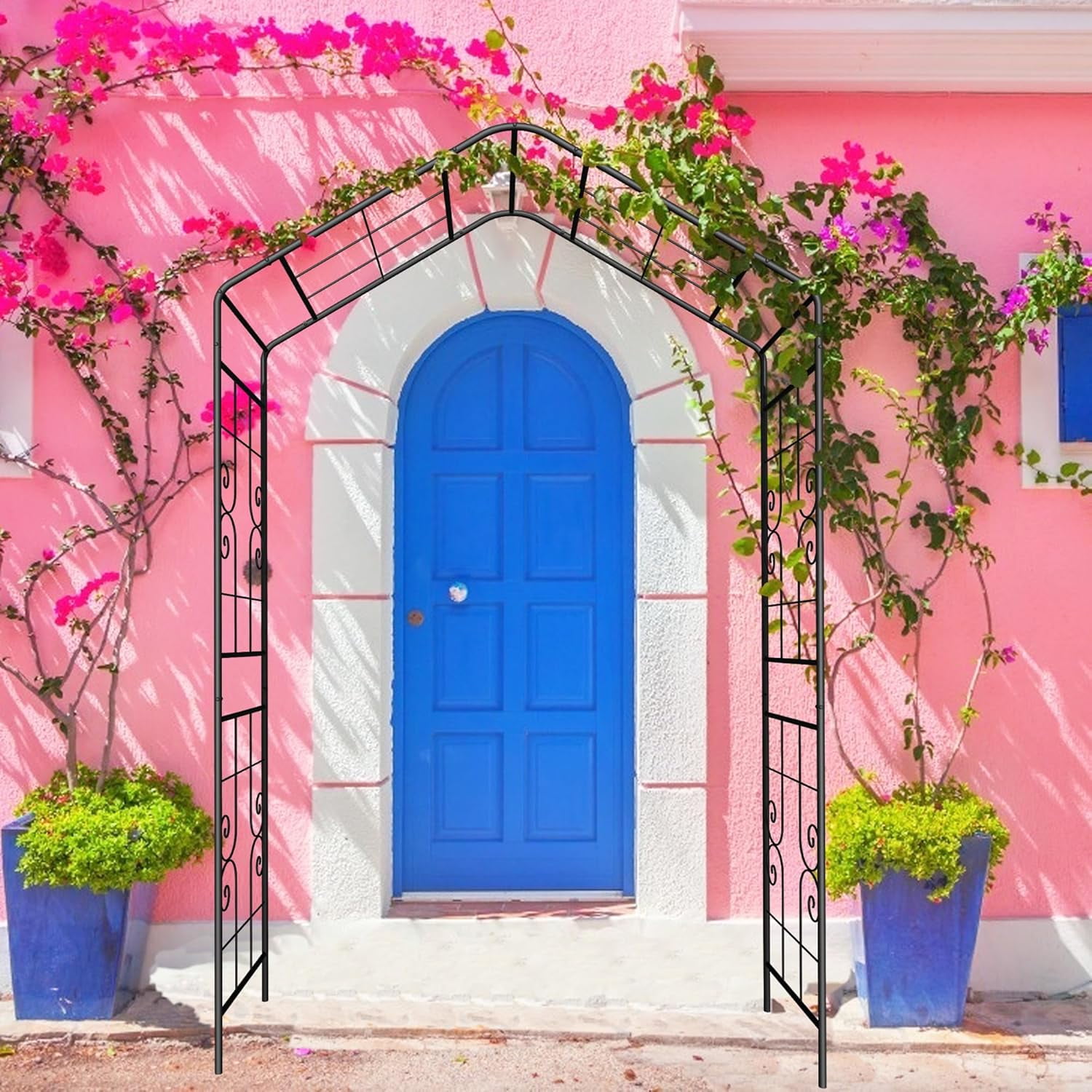 Metal Garden Arch, Assembly Garden Arbor,Trellis Climbing Plants ...