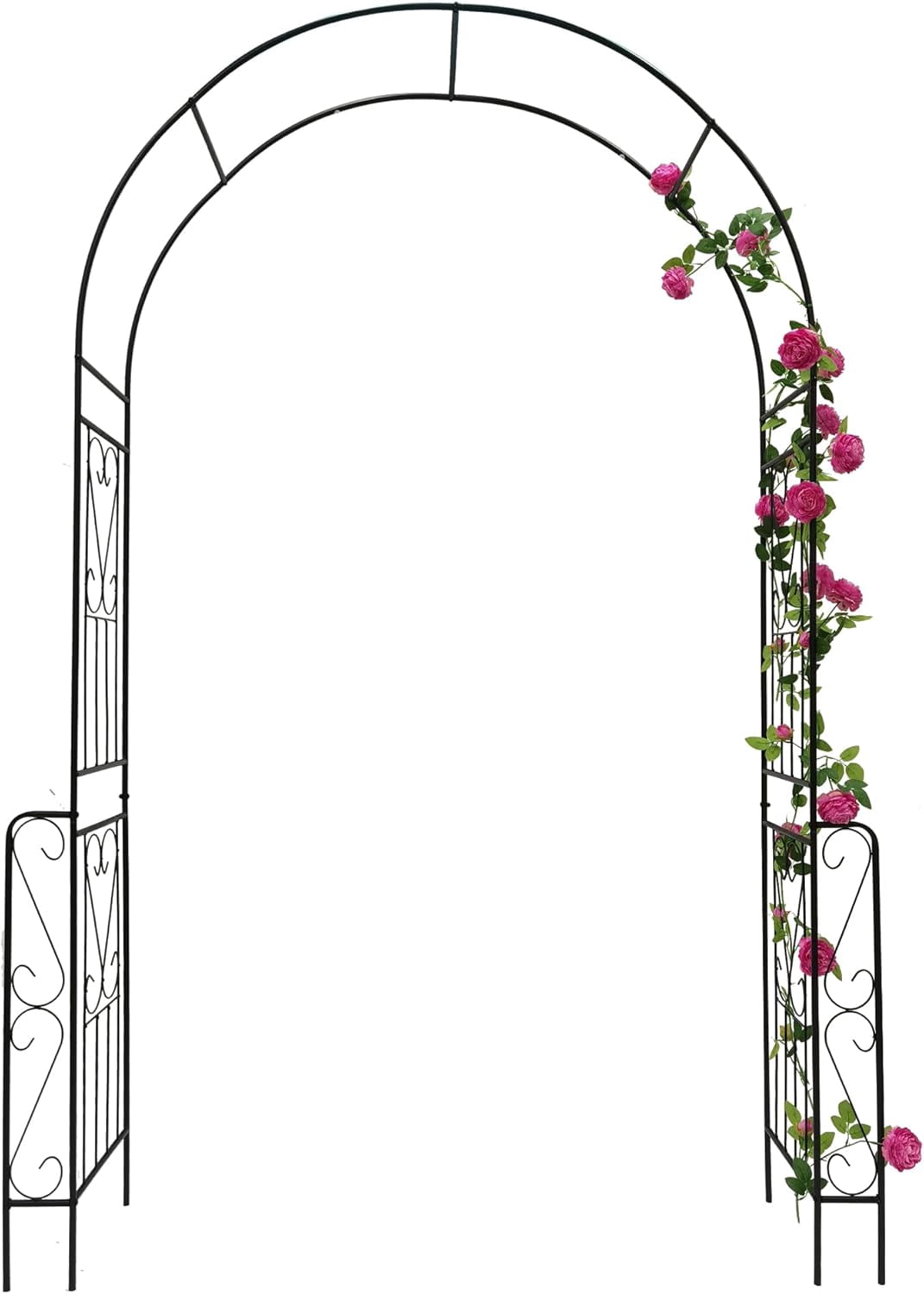 Metal Garden Arch, Assembly Garden Arbor Trellis Climbing Support Rose ...