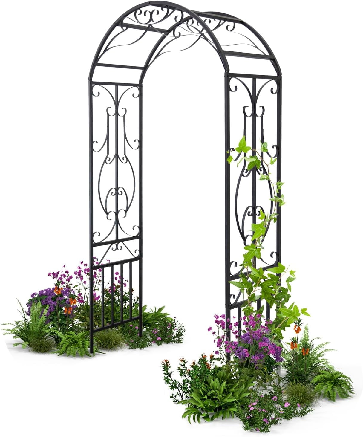 Metal Garden Arch Trellis - Wedding Garden Arches Arbor, Outdoor Steel ...