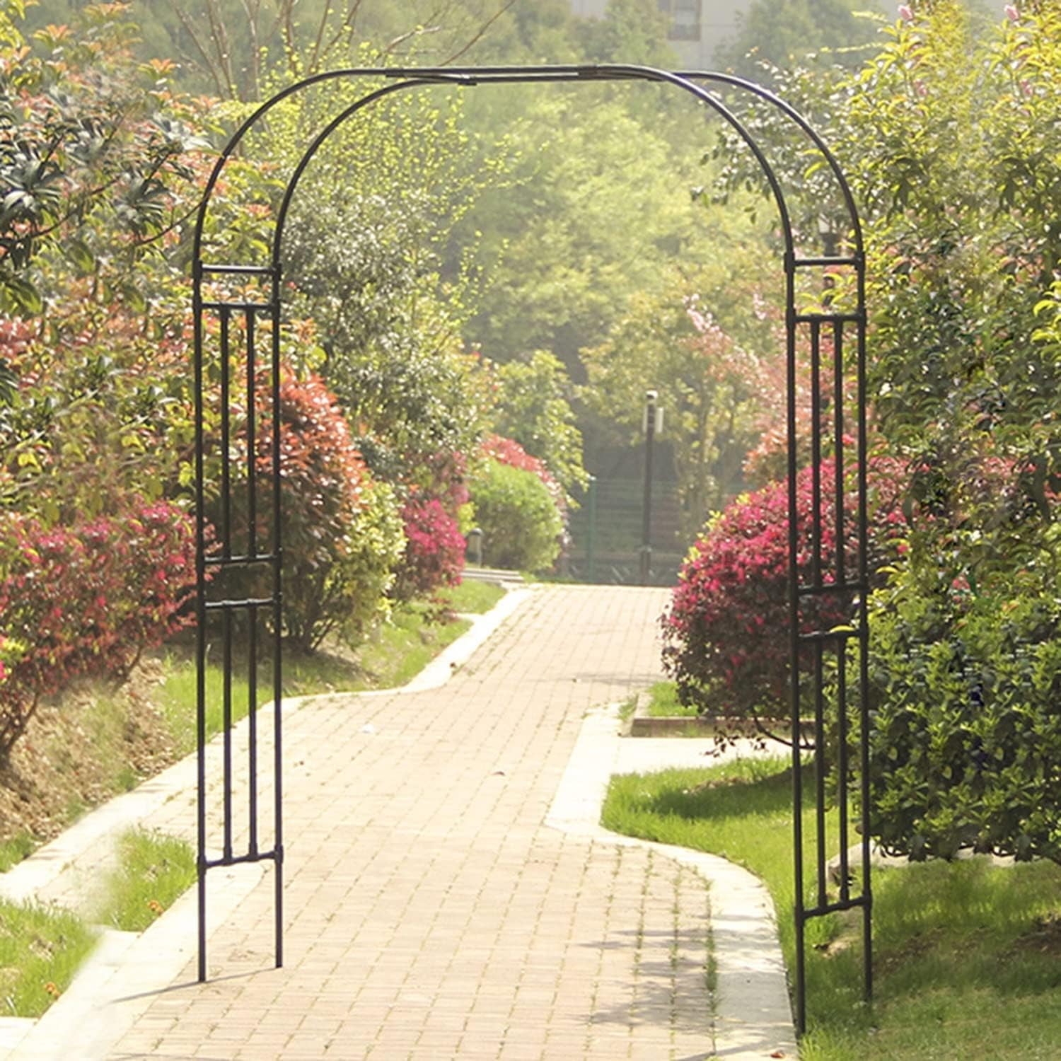 Metal Garden Arch with Rose Arches for Climbing Plants Outdoor Trellis ...