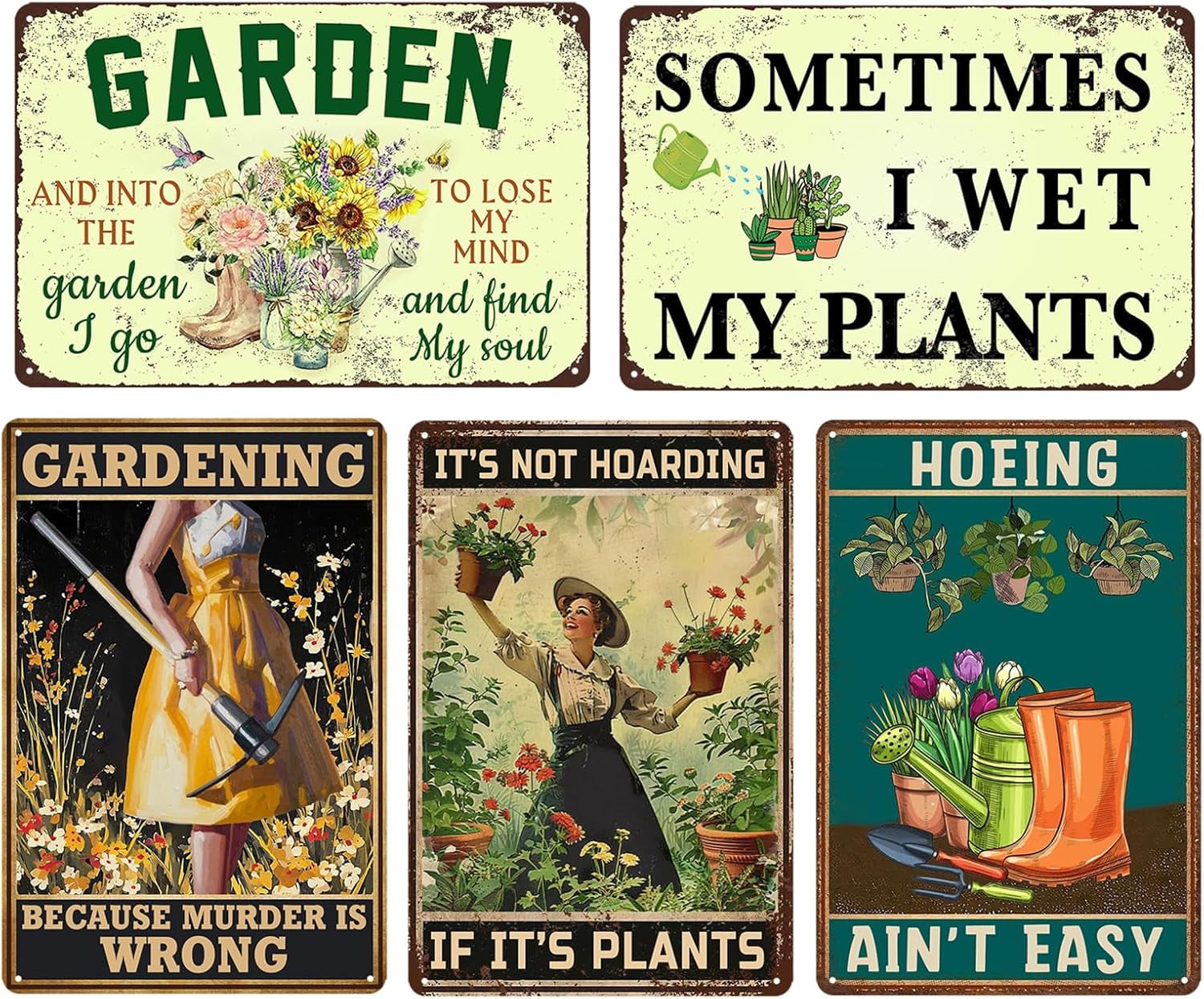 Metal Garden Decor - Unique Gardening Gifts for Women, Funny Garden ...