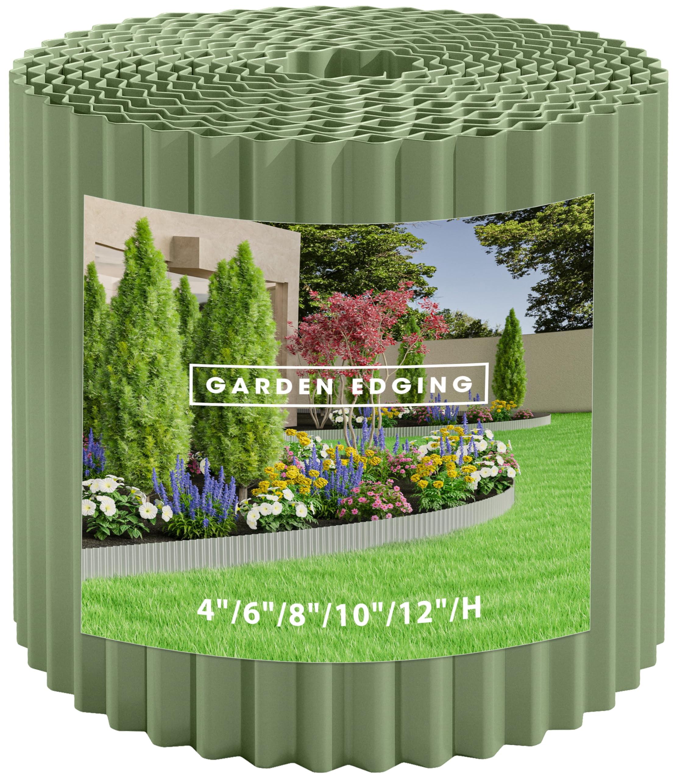 Metal Garden Edging Border, Corrugated Steel Landscaping, DIY for Lawn ...