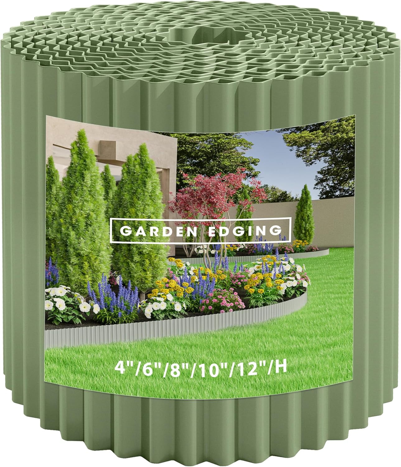 Metal Garden Edging Border, Corrugated Steel Landscaping, DIY for Lawn ...