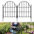 Metal Garden Fence, 22 in(H) x 10.96 ft(L) Arched Rustproof Metal No ...