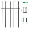 Metal Garden Fence, T-Shaped Garden Fence Square Model 10-Pack ...