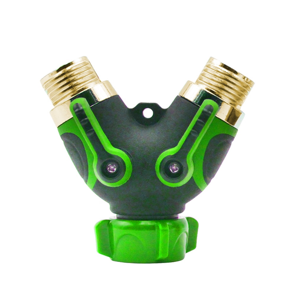 Metal Garden Hose Dispenser Two-Way Y Hose Connector, Easy Grip, Easy ...