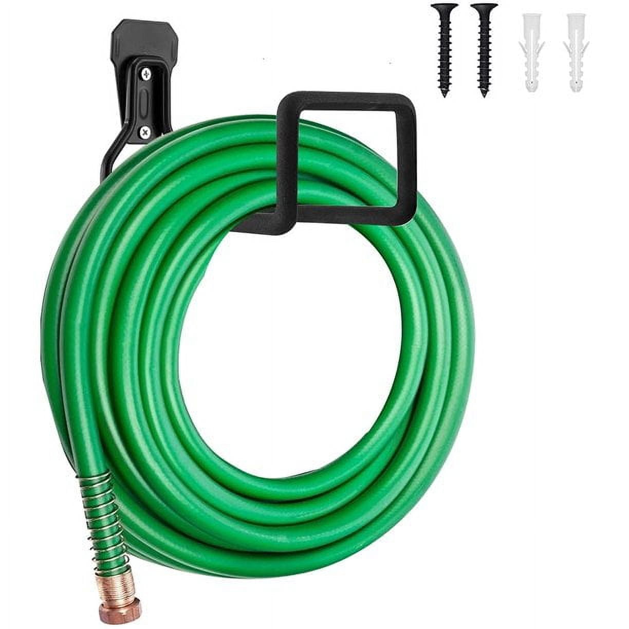 HAKOTOM Heavy Duty Metal Garden Hose Hanger - Wall Mounted Hose Holder ...