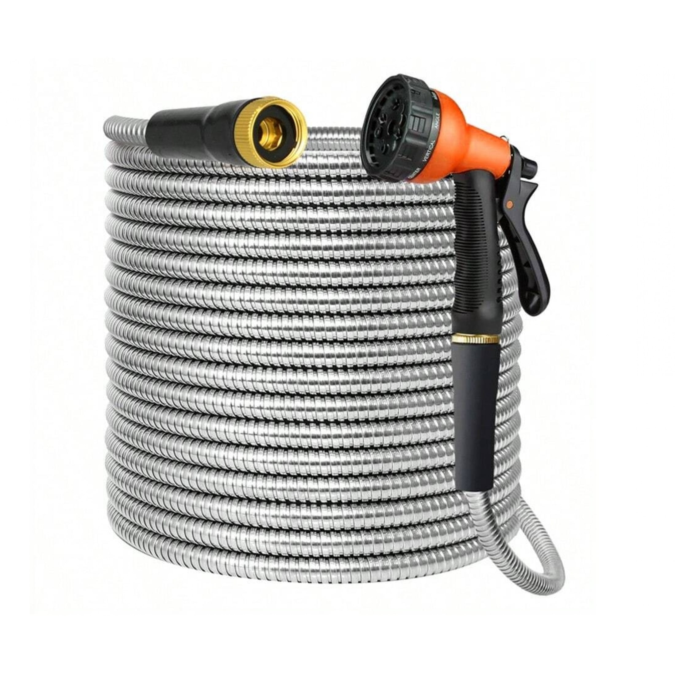 Metal Garden Hose Stainless Steel Heavy Duty Water Hoses Adjustable ...