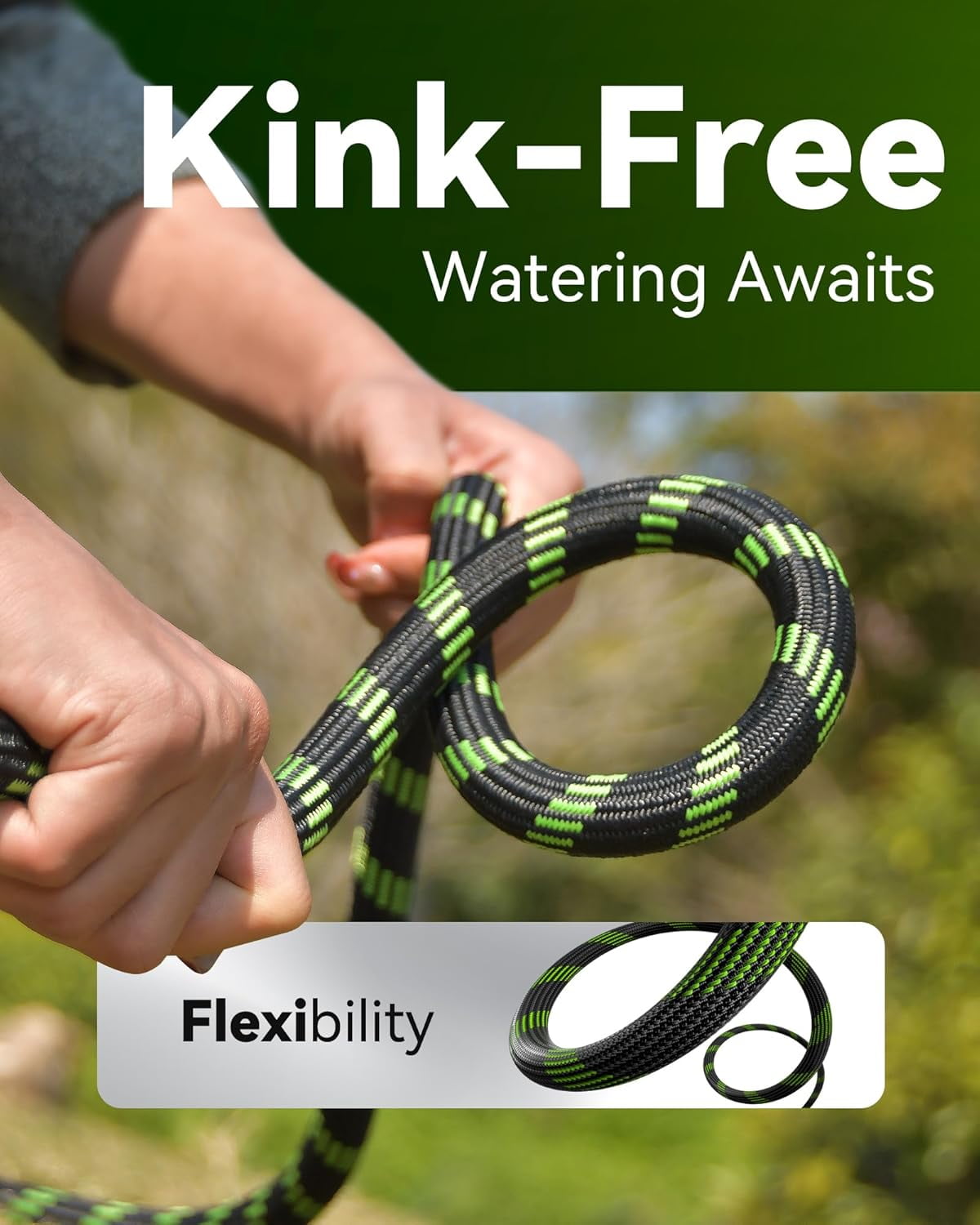 Metal Garden Hoses for Yard 100 ft - No-kink 304 Water Hose 100ft with ...