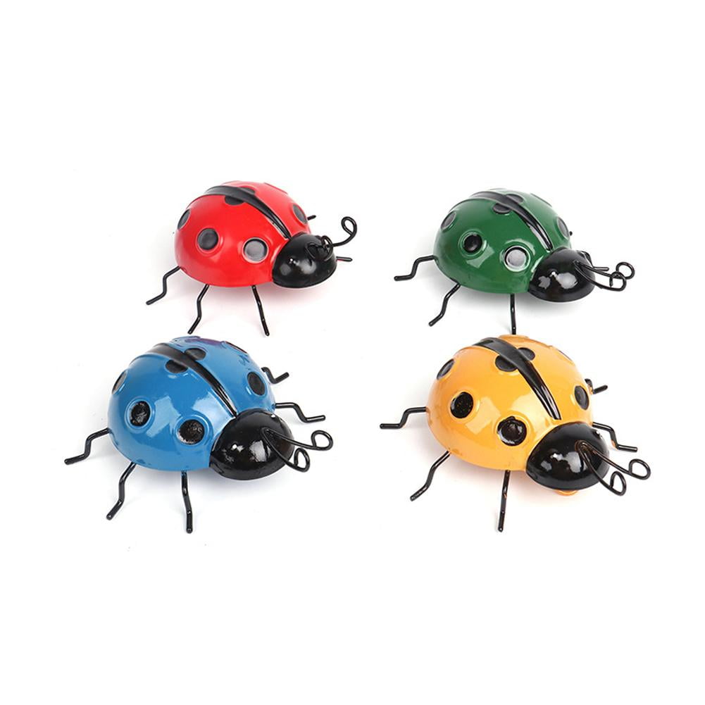 Metal Garden Ladybirds Ornament Bee Ladybird Bug Outdoor Art Wall D5G1 ...