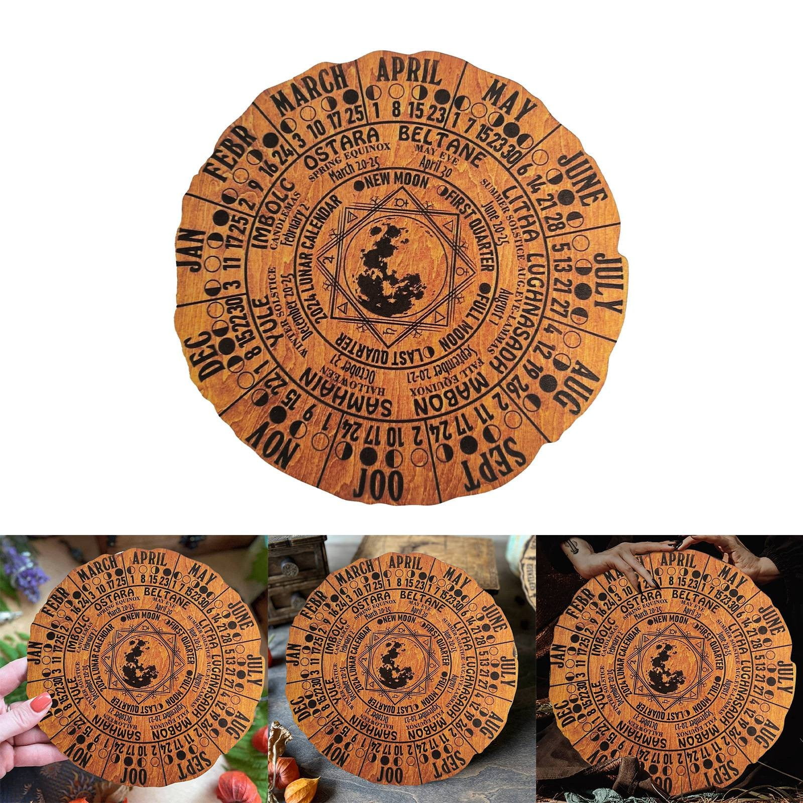 Metal Garden Sphere Western Traditional Calendar Wheel Of Year Wooden ...