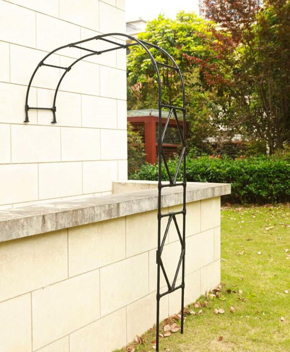 Metal Garden Steel Frame for Climbing Plants - Black, White - Walmart.com
