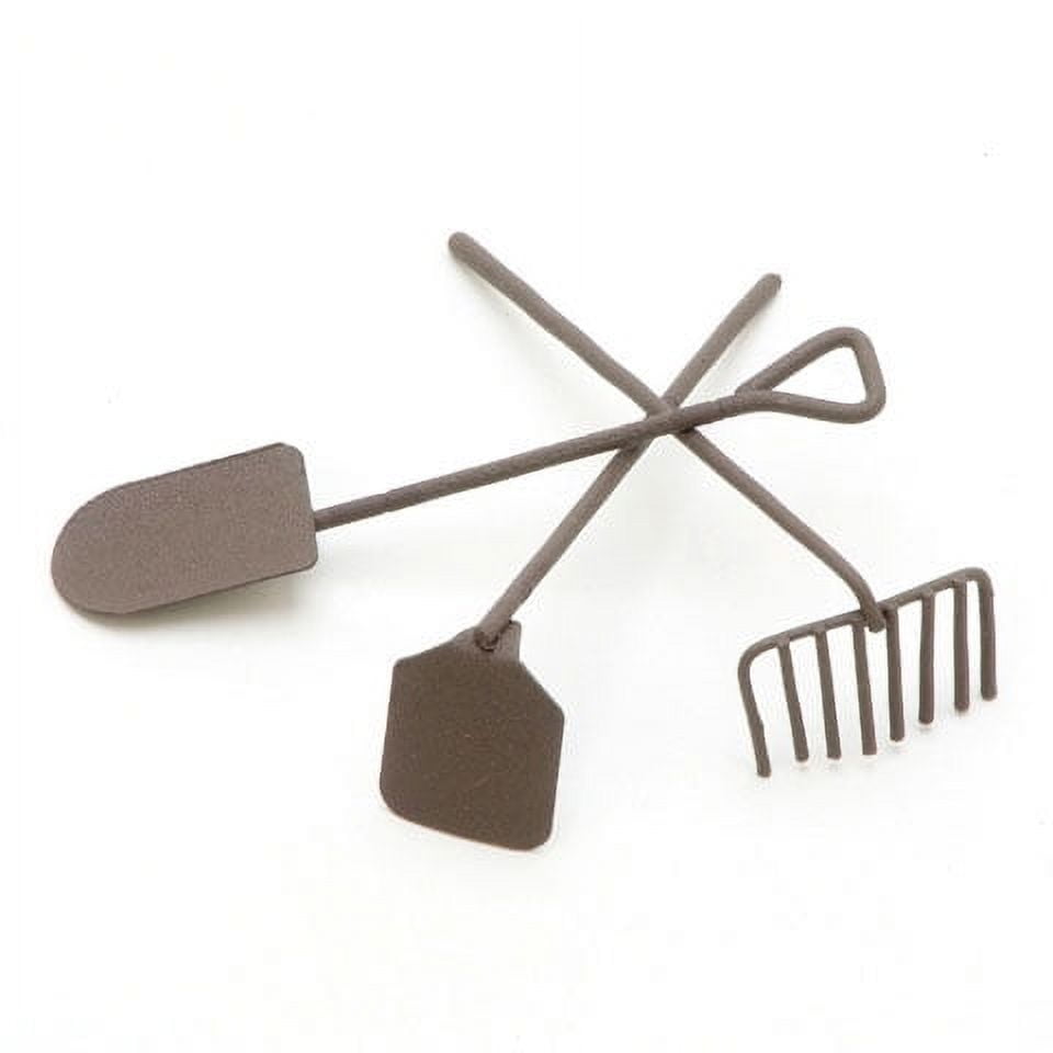 Metal Garden Tool Set - Rusty Color - 3 pieces - Walmart.com