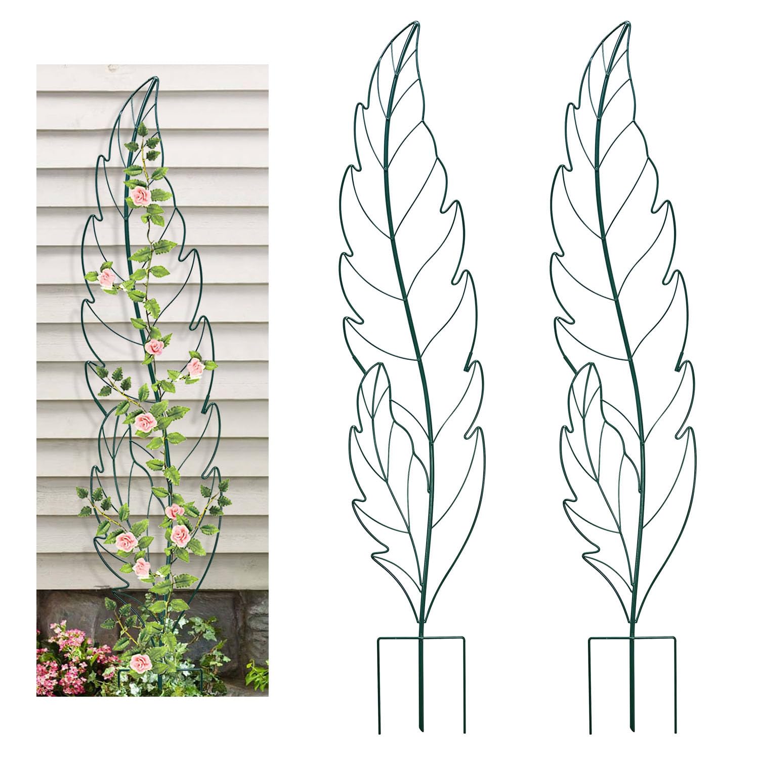 Metal Garden Trellis Plant Support Trellis for Climbing Vines Floral ...