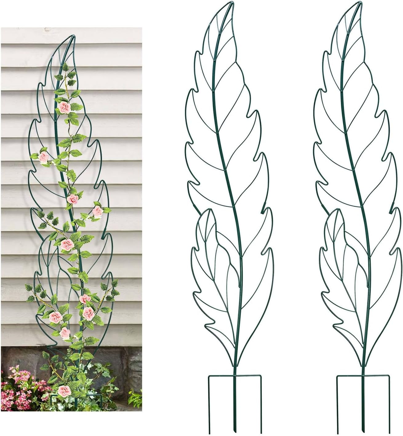 Metal Garden Trellis Plant Support Trellis for Climbing Vines Floral ...