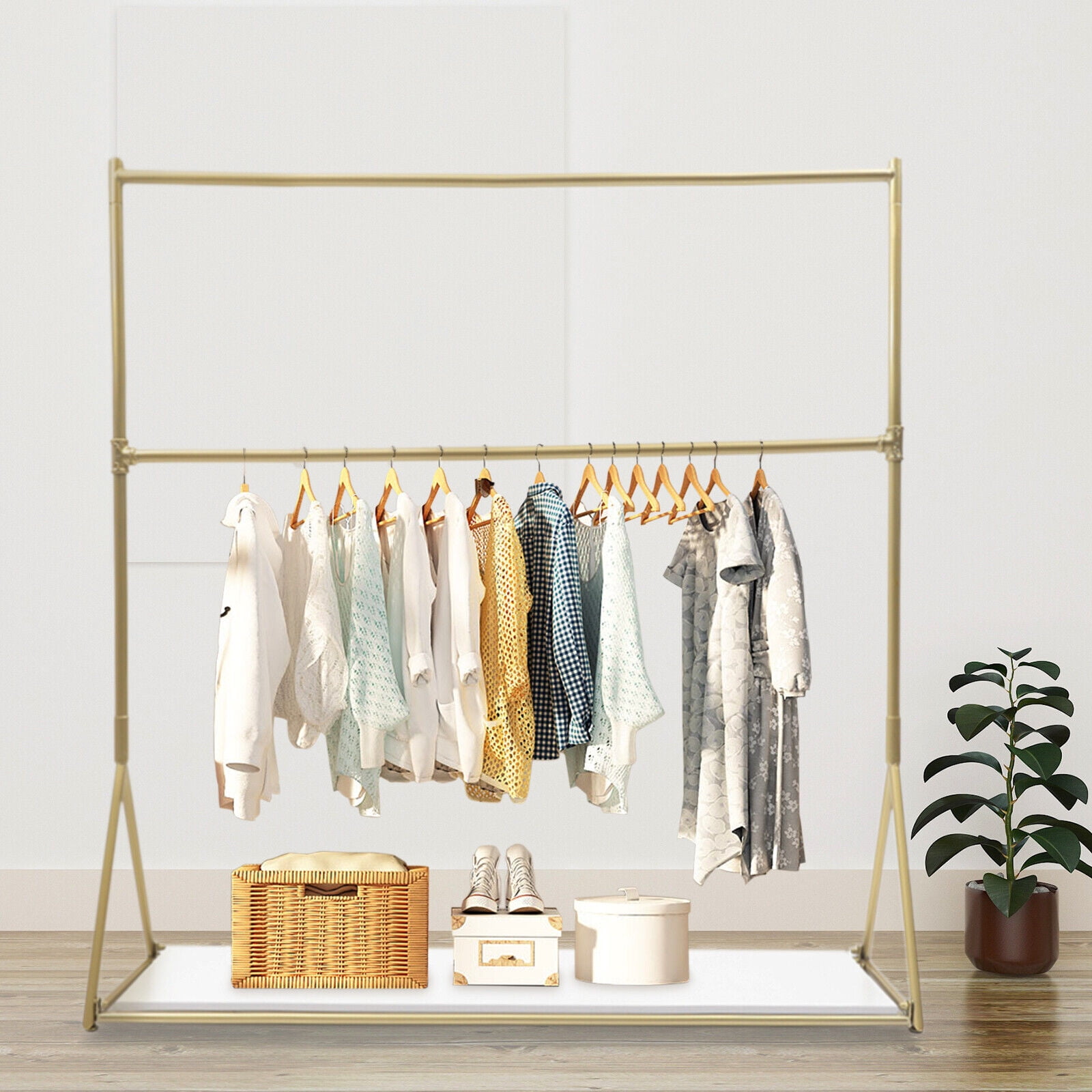 Metal Garment Hanger Clothes Display Stand Retail Store Clothes Hanging ...