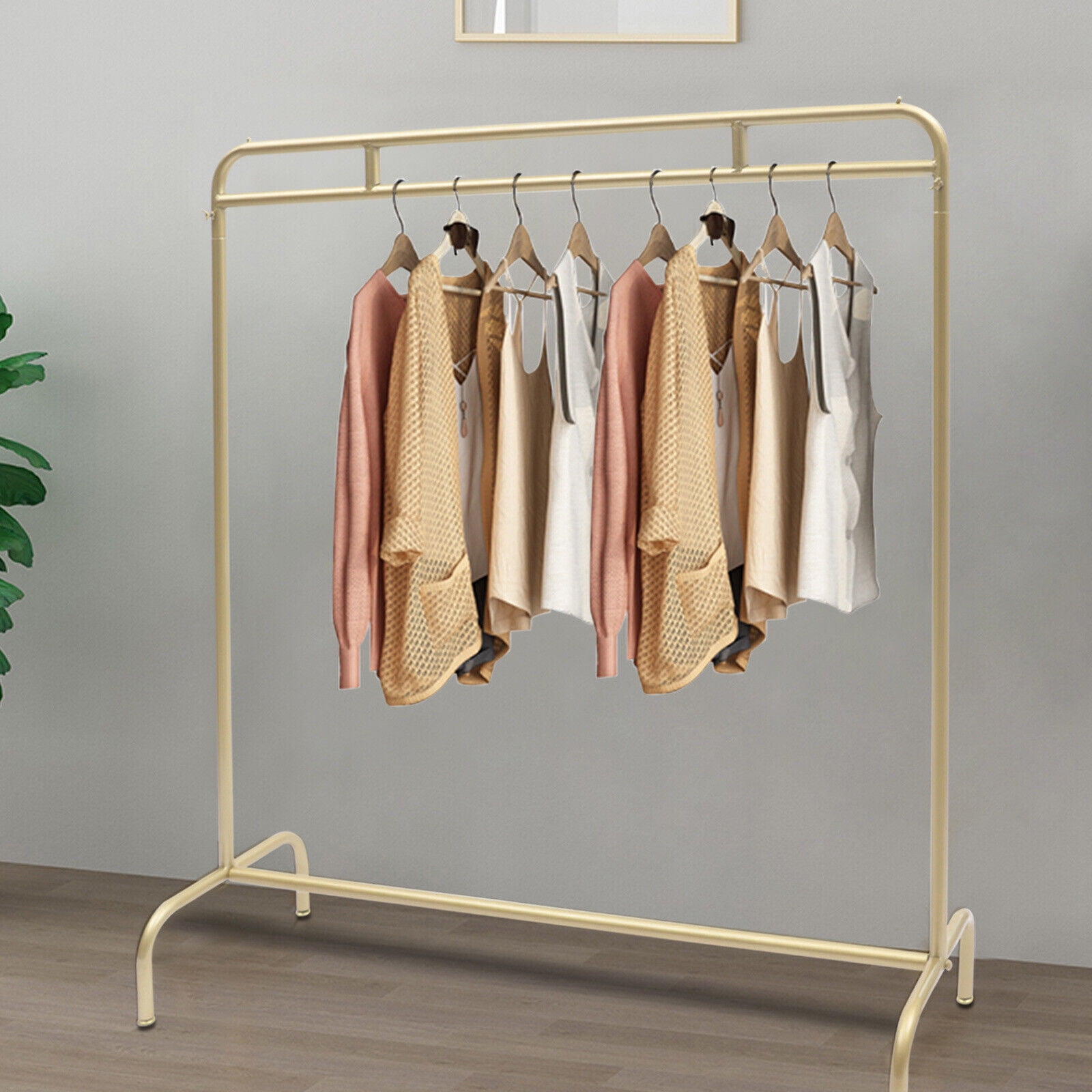 Metal Garment Rack Clothes Hanger Freestanding Clothing Hanging Rail ...