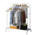 Walmart Steel Rod Standing Double Pole Garment Rack, Multi-Functional ...