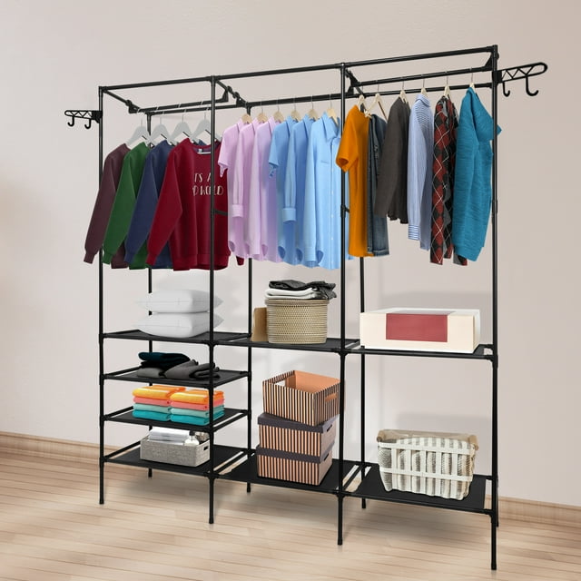 Free Shipping! Metal Garment Rack, Garment Rack for Clothes, Wardrobe ...