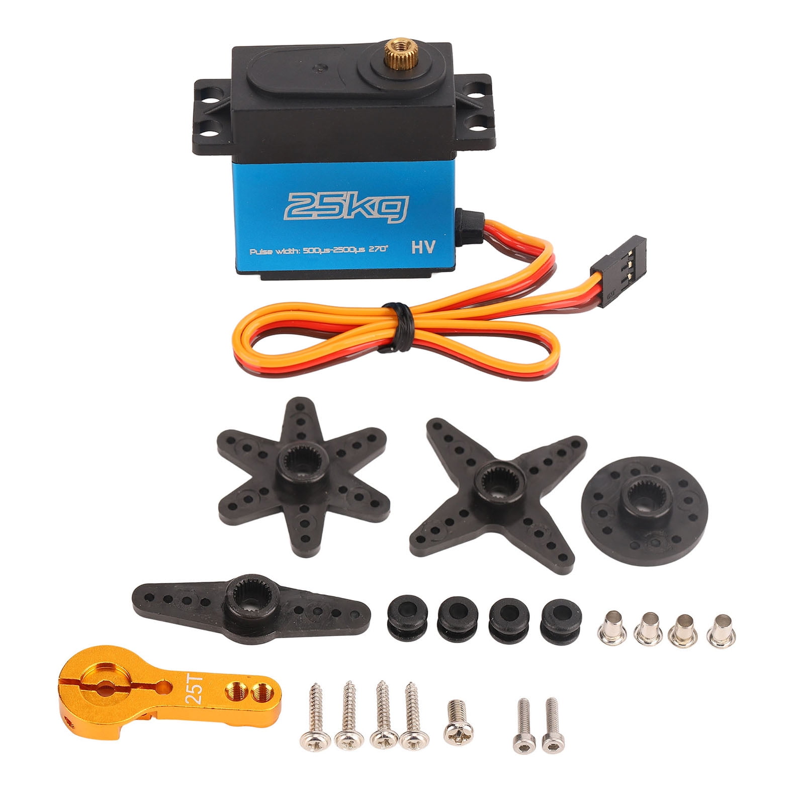 Metal Gear Servo 25KG Full Digital Waterproof 270 Degree Rotation with ...