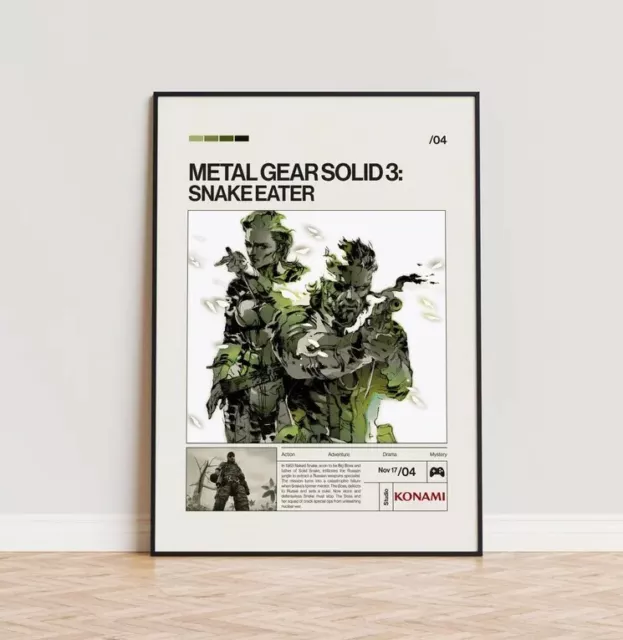 Metal Gear Solid 3 - Snake Eater Poster, Video Game Poster, Minimalist ...