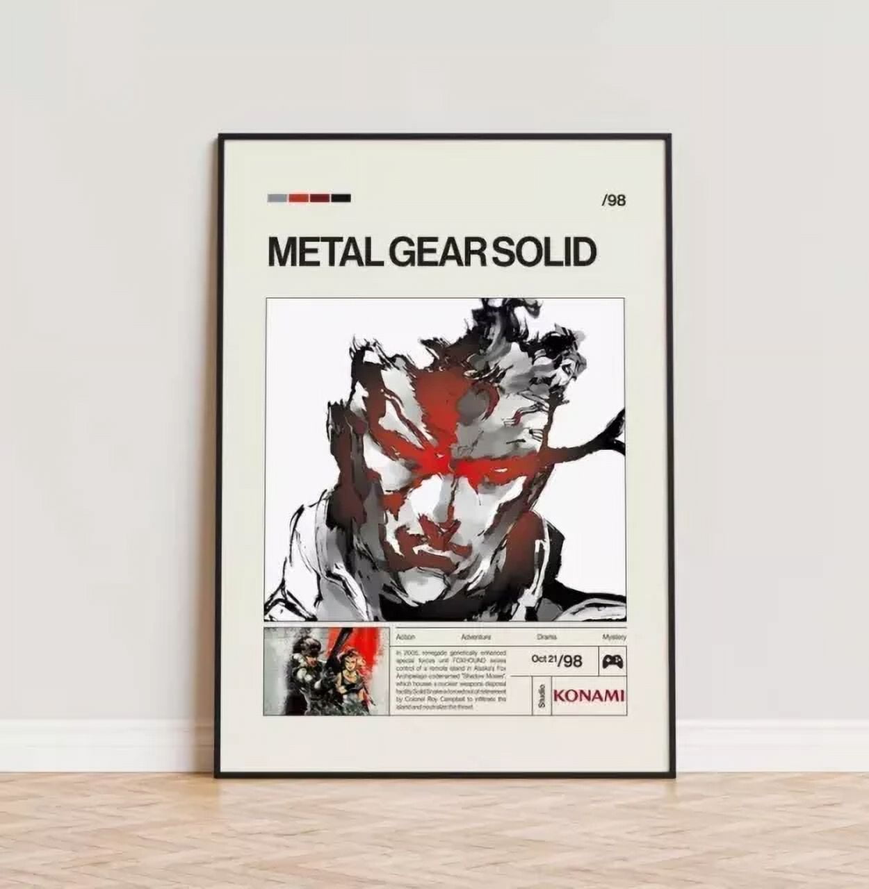 Metal Gear Solid Poster, Video Game Poster, Minimalist Game Print ...