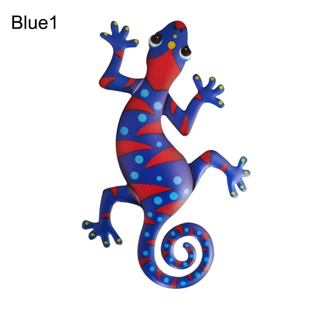 Metal Gecko Wall Decor Art Craft Inspirational Sculpture Hang Indoor ...
