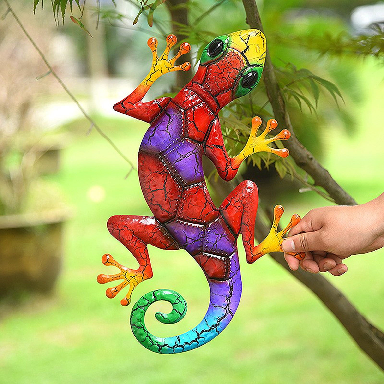 Metal Gecko Wall Decor | Large Lizard Outdoor Wall Art | Handcrafted ...