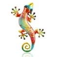 Metal Gecko Wall Decor Outdoor Indoor Lizard Art Sculpture Glass ...
