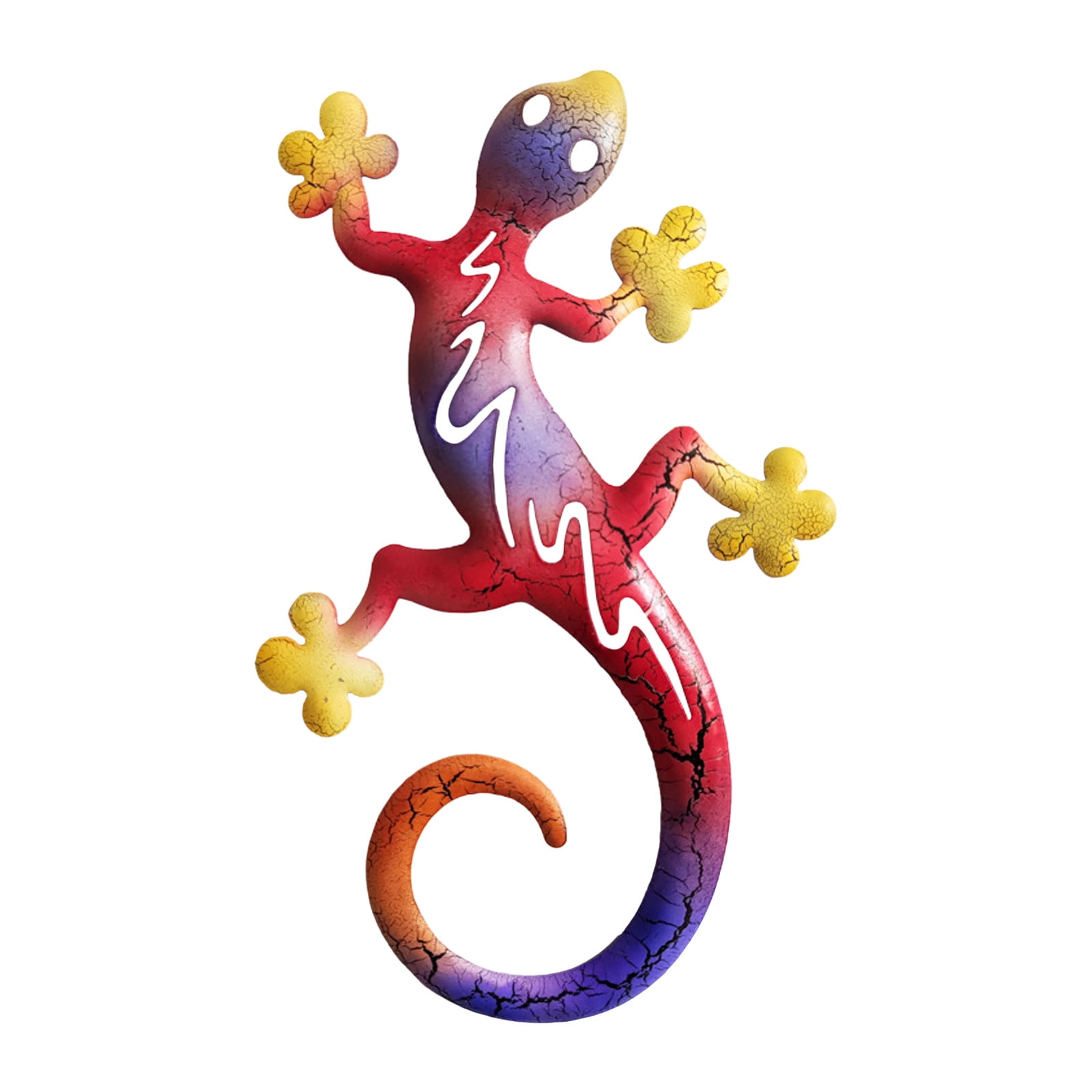 Metal Gecko Wall Hanging - Outdoor Decorative Statue for Home and ...