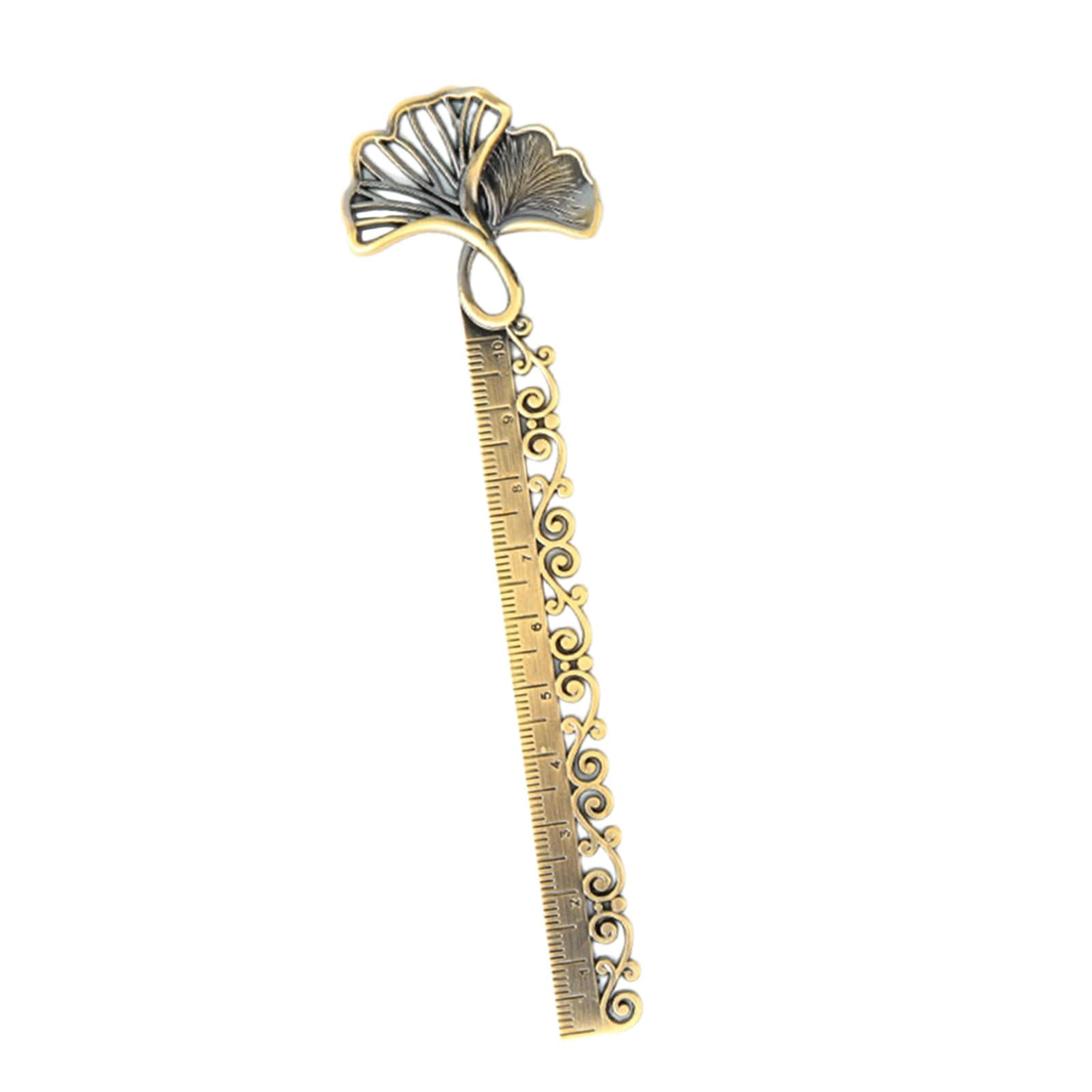 Metal Ginkgo Ruler Bookmark Template Ruler Cutout Straight Party Favors ...