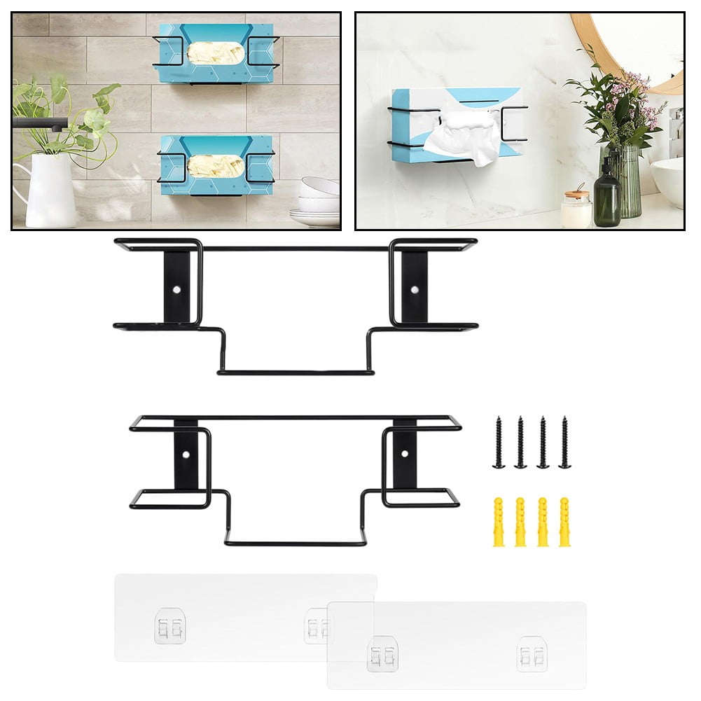 Metal Glove Box Holder Wall Mounted Glove Dispenser Place Facial Tissue ...