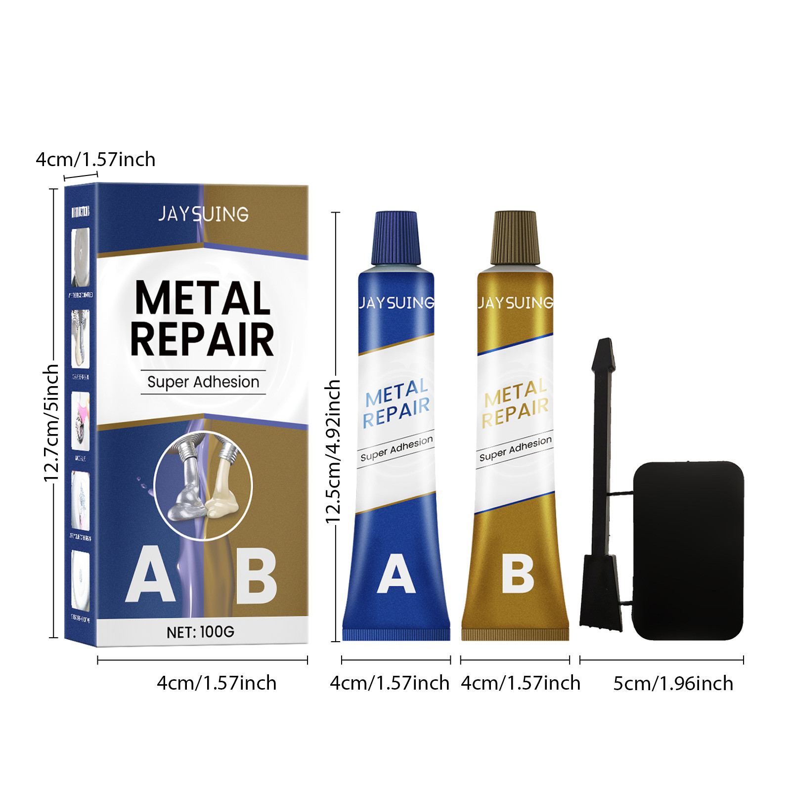 Metal Glue, Casting Metal Repair Glue (A+B), High Temperature Heat ...
