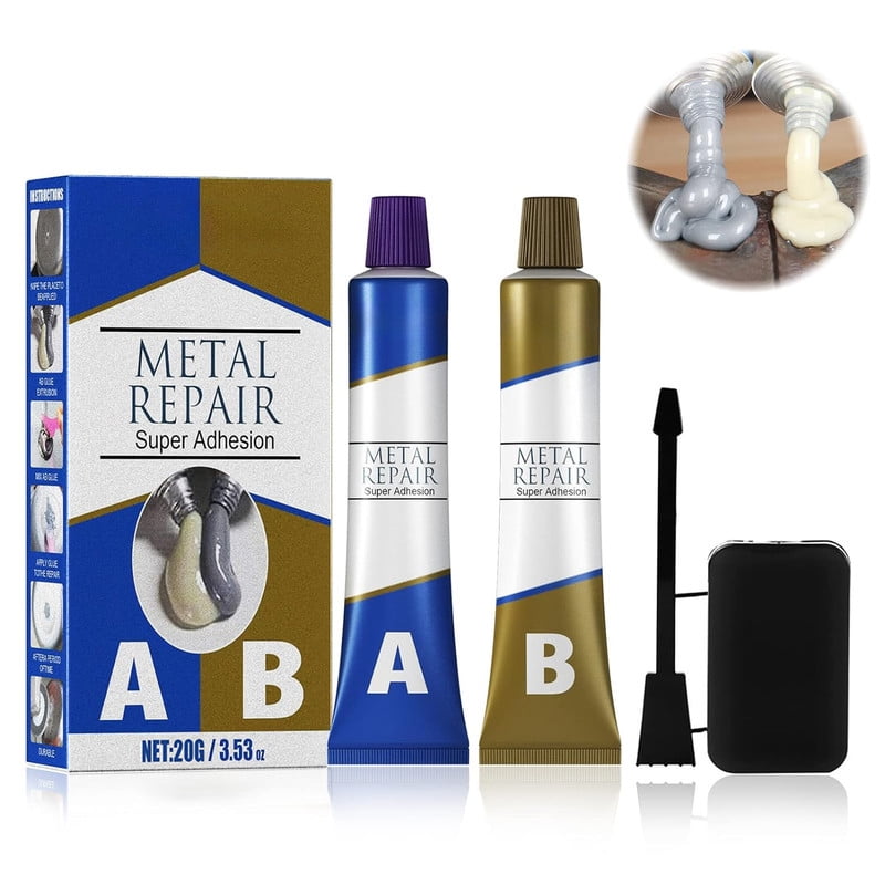 Metal Glue, Casting Metal Repair Glue (A+B), High Temperature Heat ...