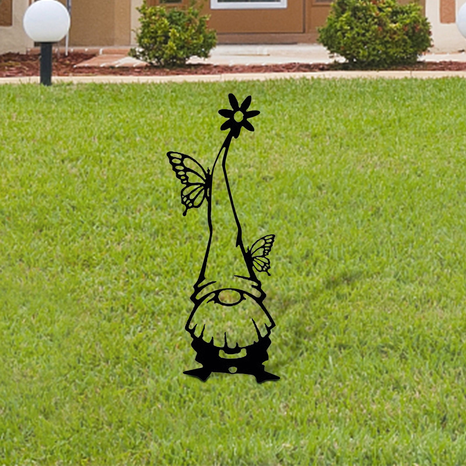 Metal Gnomes Garden Decor (1 Pack), Large Size Decorative Garden Stakes ...