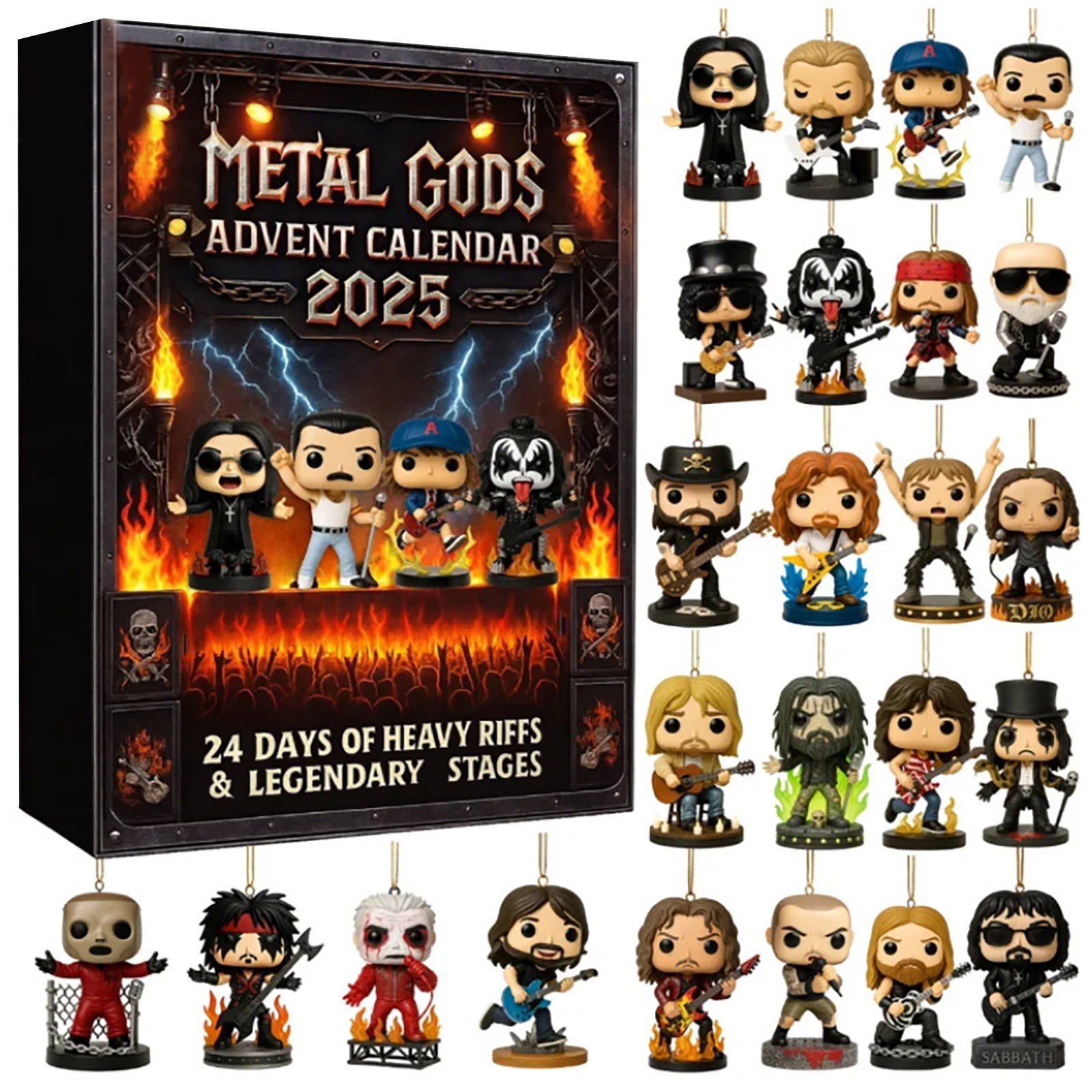 Metal Gods Advent Calendar 2025 24 Days Famous Pop Singers Countdown ...