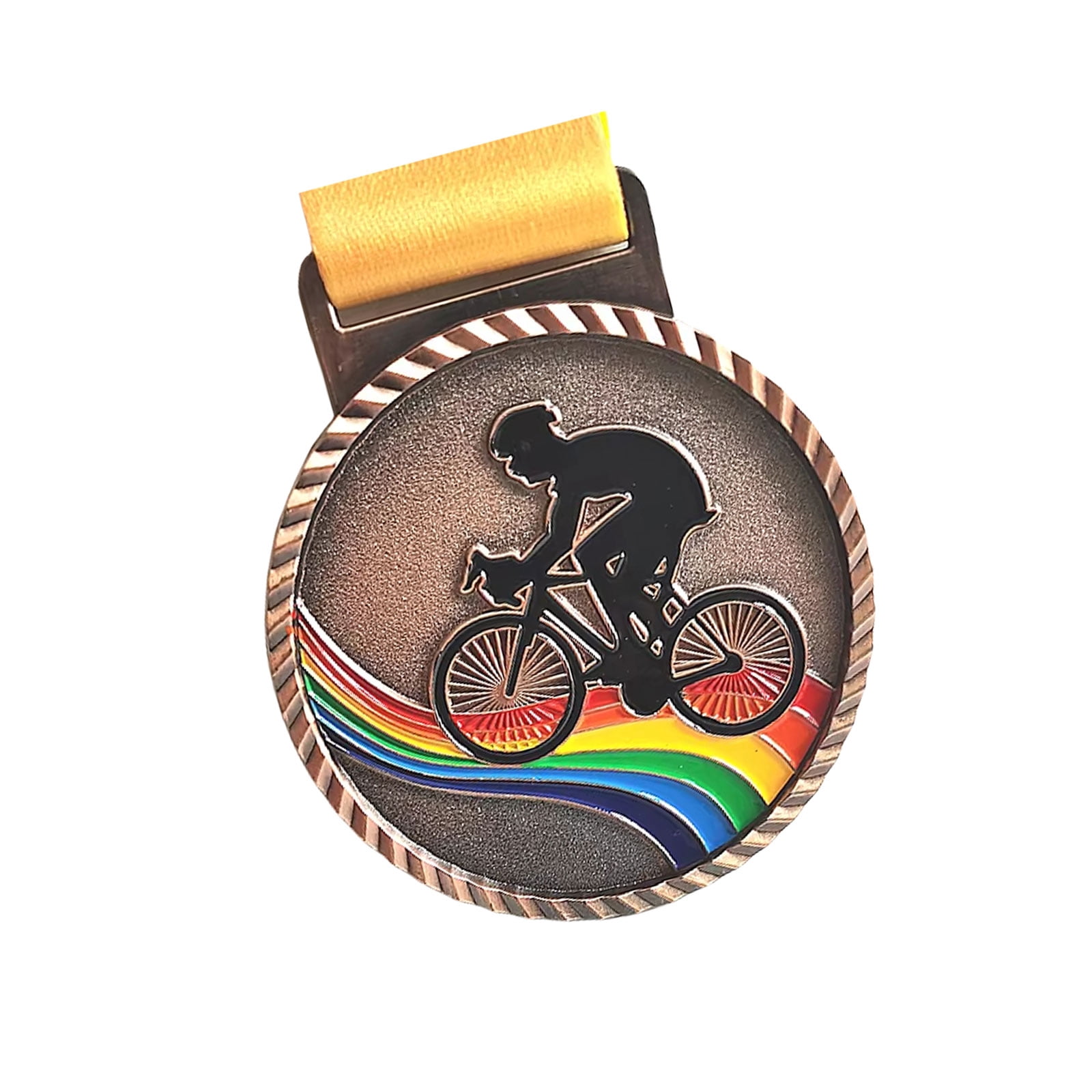 Metal Gold Silver Bronze Award Medals with Ribbon, Winners Medals for ...