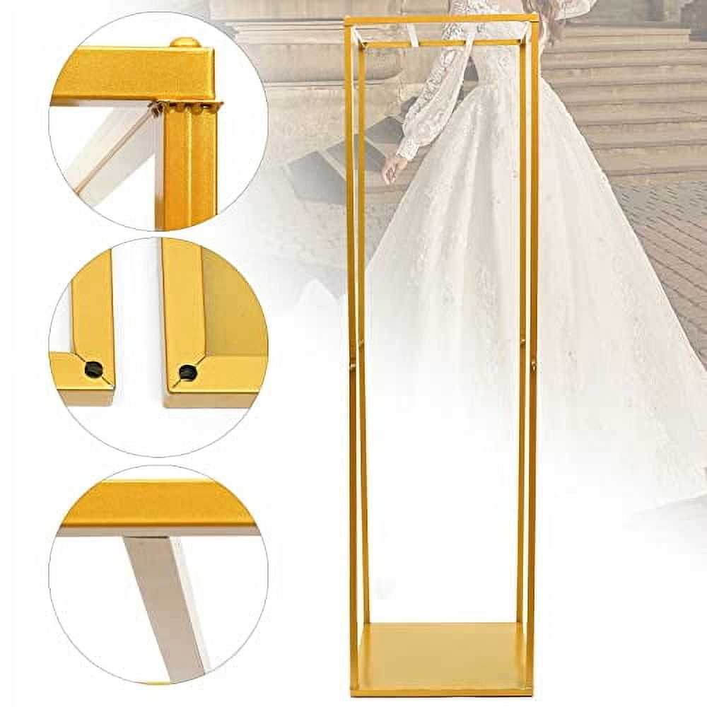 Metal Gold Square Stand, Wedding Arch Stand, Art Geometric Column Rack ...