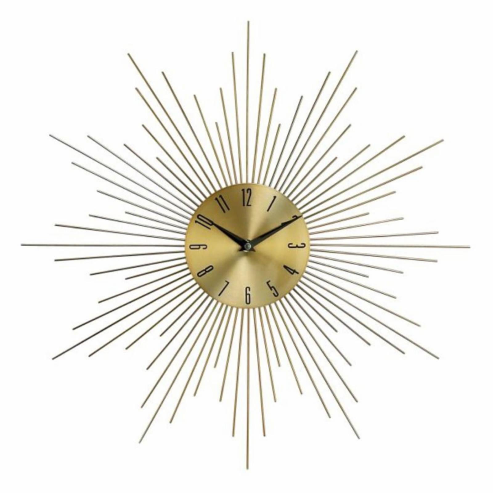Metal Gold Wall Clock 20"D - Walmart.com