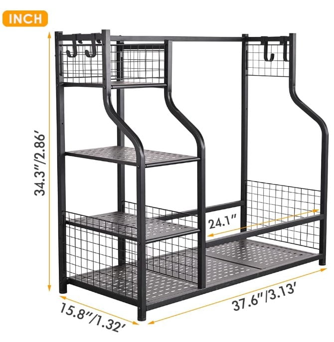 Metal Golf Bag Garage Storage Organizer Extra Large Size Golf Bag Rack ...