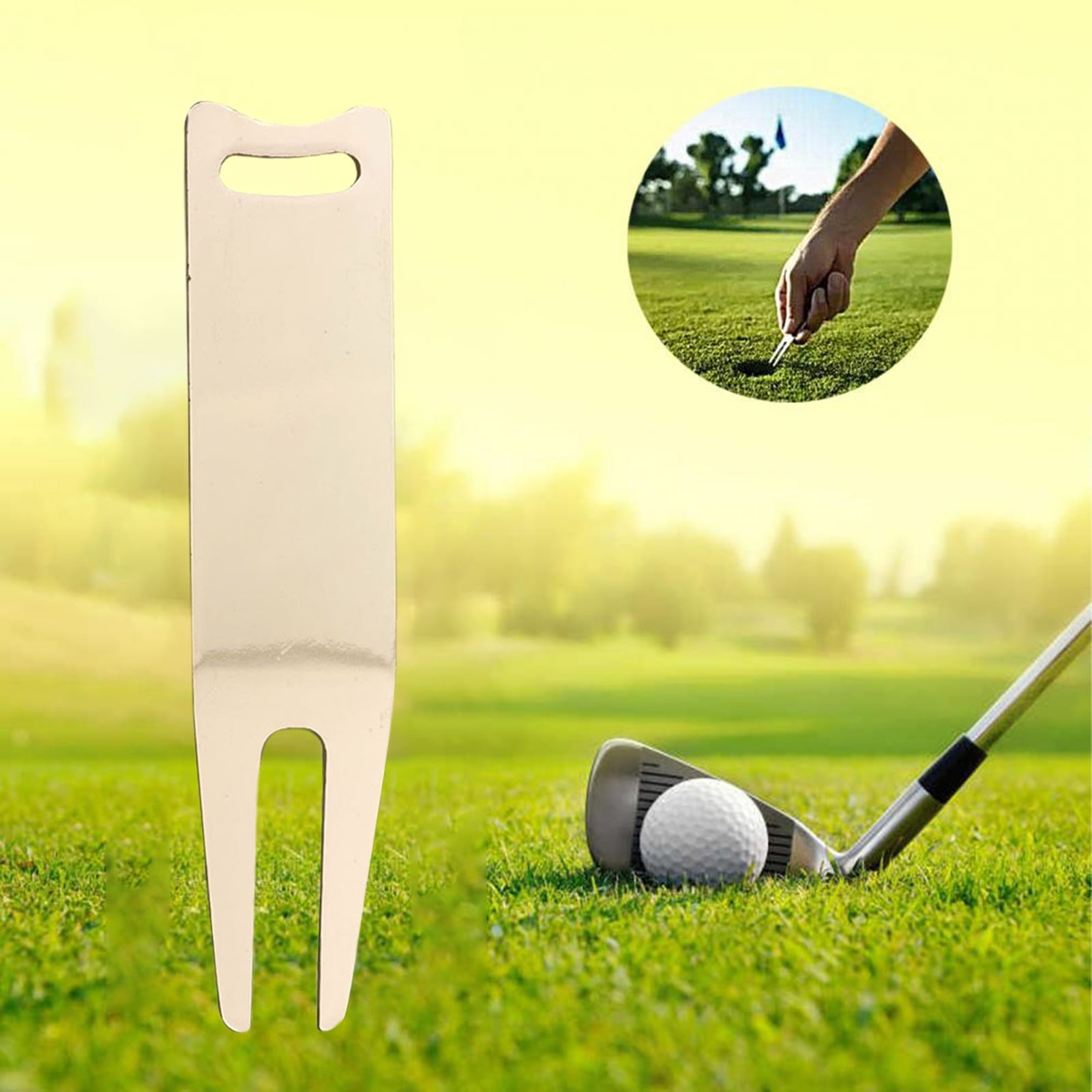 Metal Golf Divot Repair Tool Portable Golf Green Divot Fork Rust-proof ...