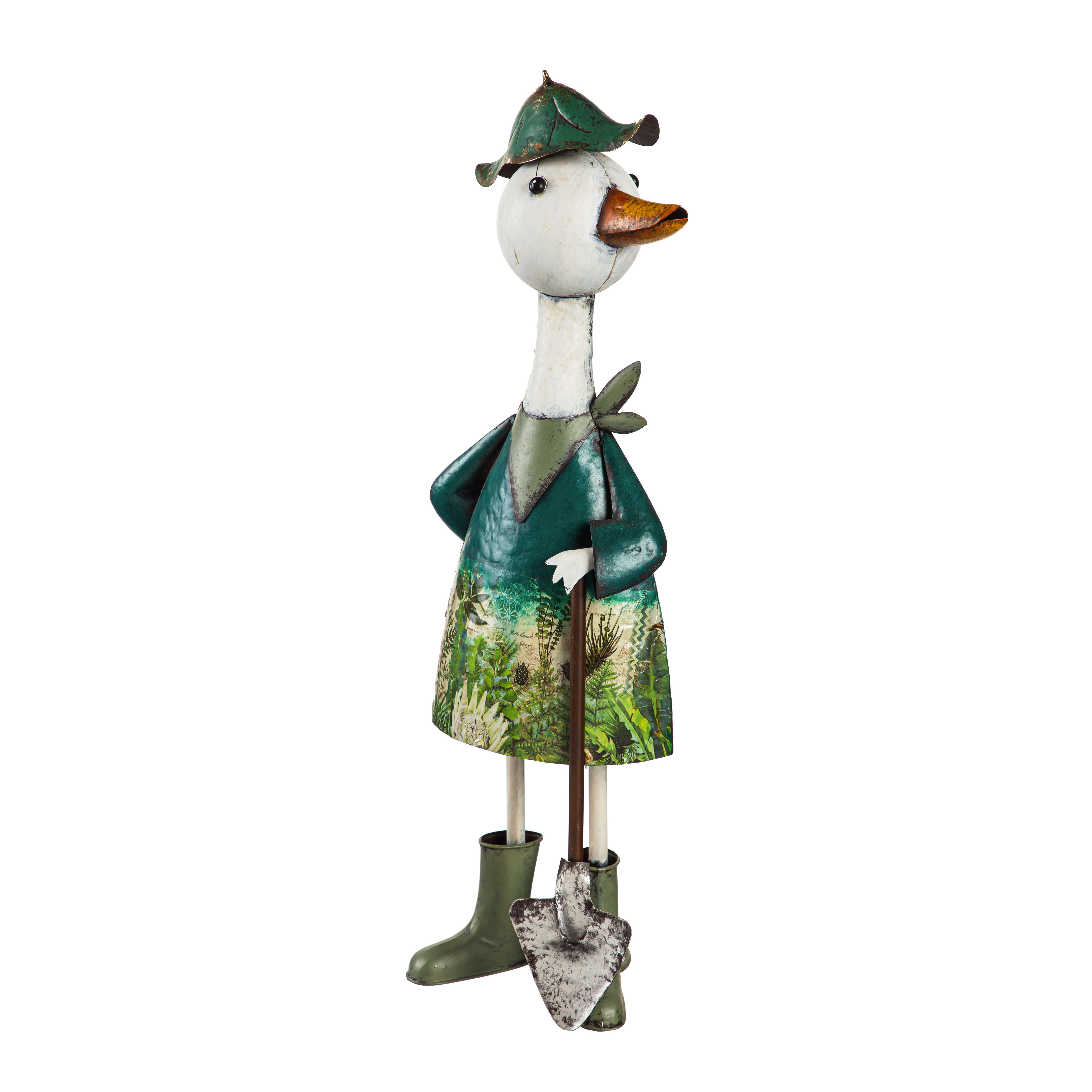 Metal Goose With Shovel Statuary - Walmart.com