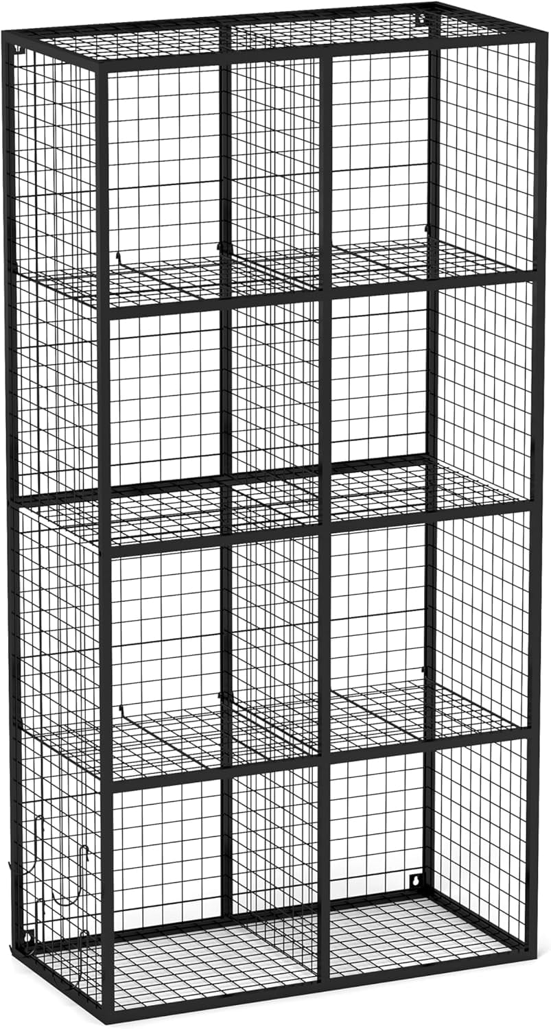 Metal Grid Organizer, 8 Grid Industrial Wire Rack for Closet, Garage ...
