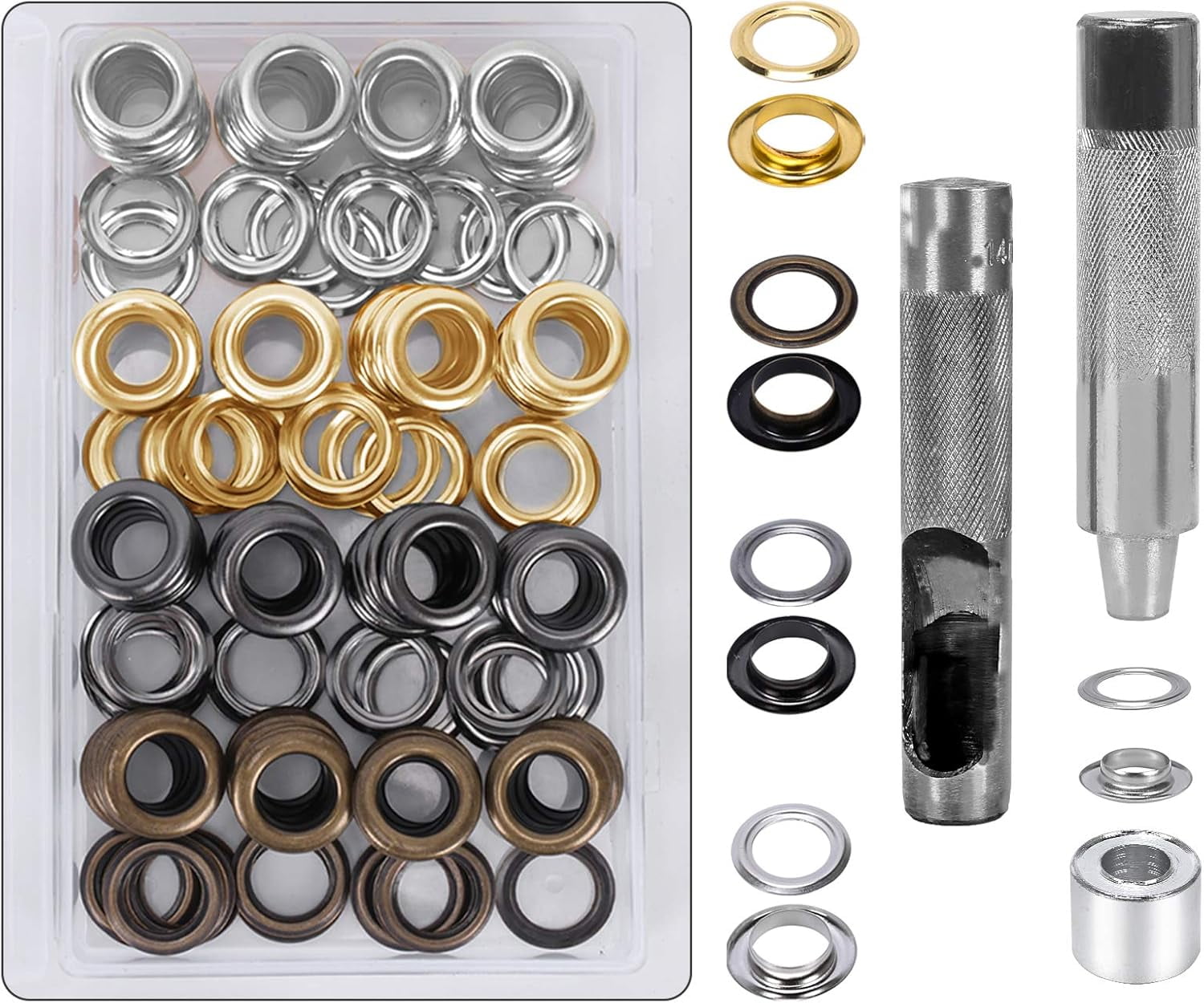 Metal Grommet Kit For Leather Repair, Durable And Easy-to-use Hole ...