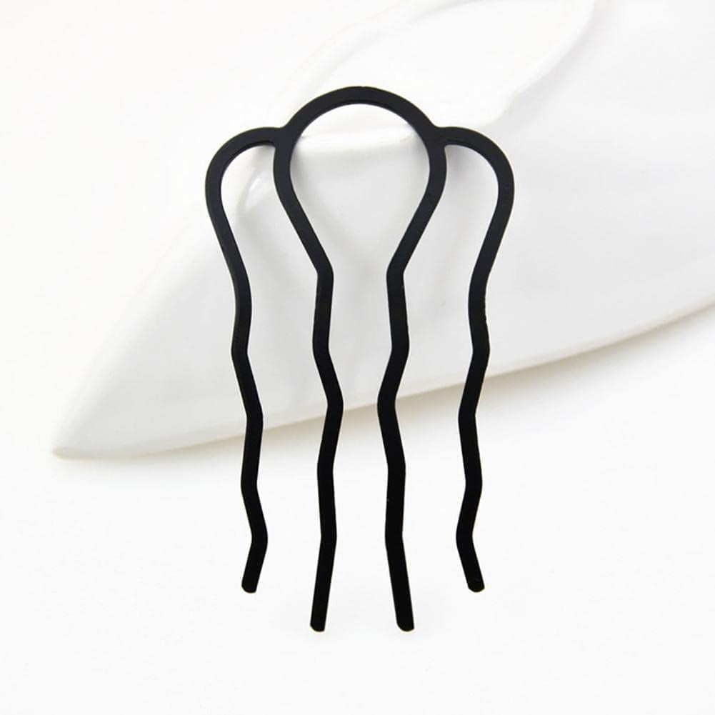 Metal Hair Side Combs Hair Fork Clip Teeth Hair Pin Stick, U Shape Hair ...
