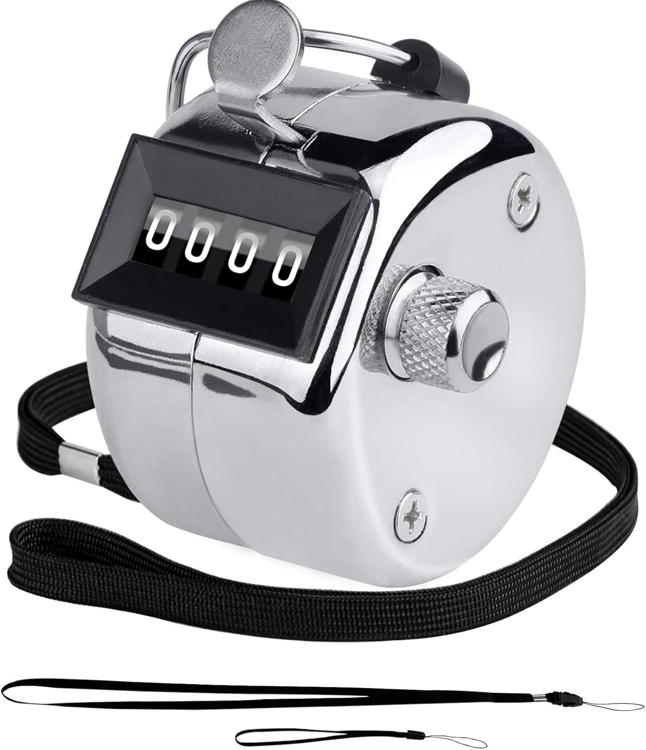 Metal Hand Tally Clicker Counter, 4-Digit Number Display for Coaching ...