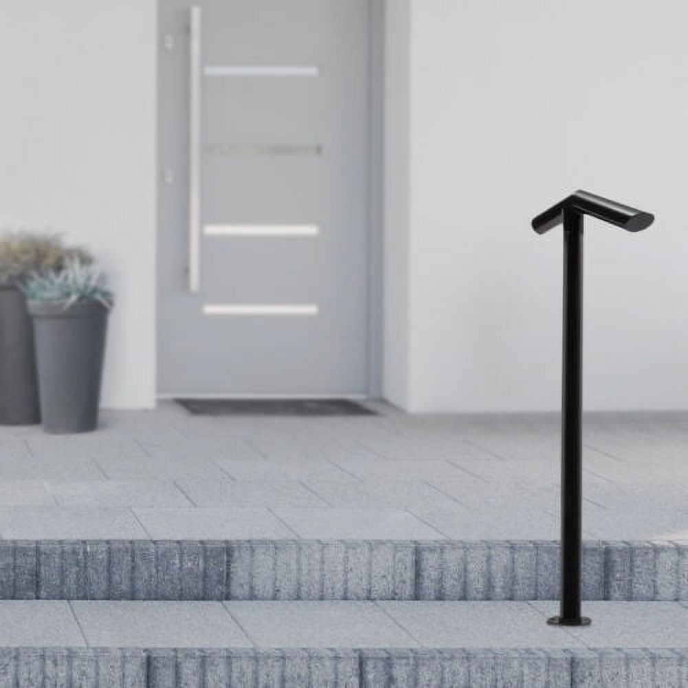 Metal Handrail Single Post Handrail Iron Handrail for 1-2 Step Stairs ...