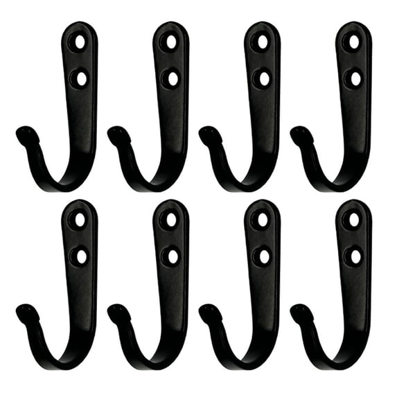 Metal Hanger with Screws Wall Mounted Coat Hook Towel Hangers Closet ...
