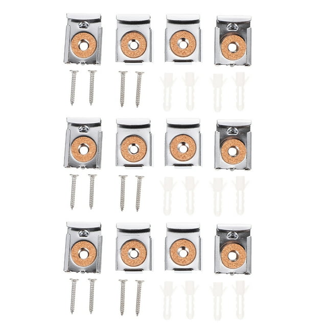 Metal Hangers 12 Pack with Spring Loaded Clips and Wall Anchors ...