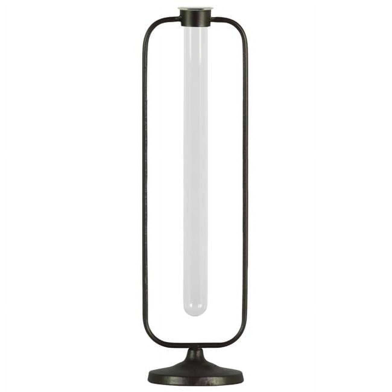 Metal Hanging Bud Vase with Long Glass Test Tube Shaped Vase on Round ...